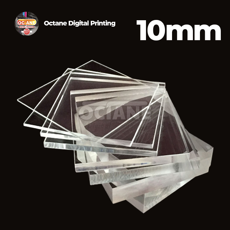 Print UV Akrilik 10mm - Transparan - Octane Digital Printing