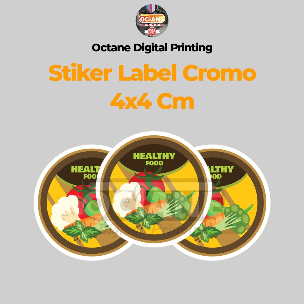 Stiker Label Cromo 4x4cm - Octane Digital Printing